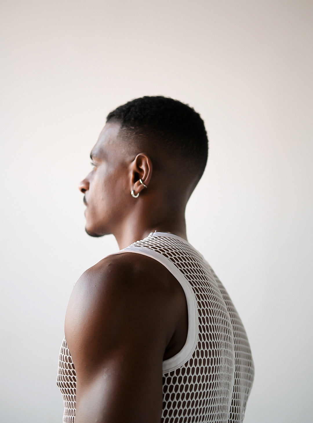 White Salt Mesh Singlet | Vintage-Inspired Layering Vest | Adjustable ...